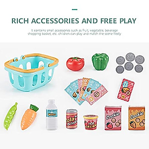 Kids Toys, DIY Supermarket Cash Registers with Fruits, Vegetable, Handmade Pretend Play Toys, Sensory Toys, Educational Toys for Kids 5-7, Cute Stuff Unique Birthday Gifts for Boys Girls