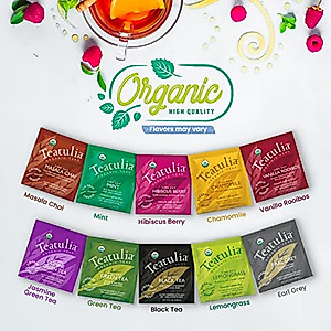 Organic Tea Gift Set with Portable Kettle - 25 Piece Tea Lovers Gift Basket | Birthday Gift for Women or Men | Present for Mom Mother, Teacher, Friendship, Get Well, Co-Worker