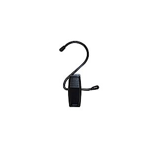 NAHANCO 610BBH Hang All Black Plastic Clip with Black Metal Hook, 4 1/2" (Pack of 100)