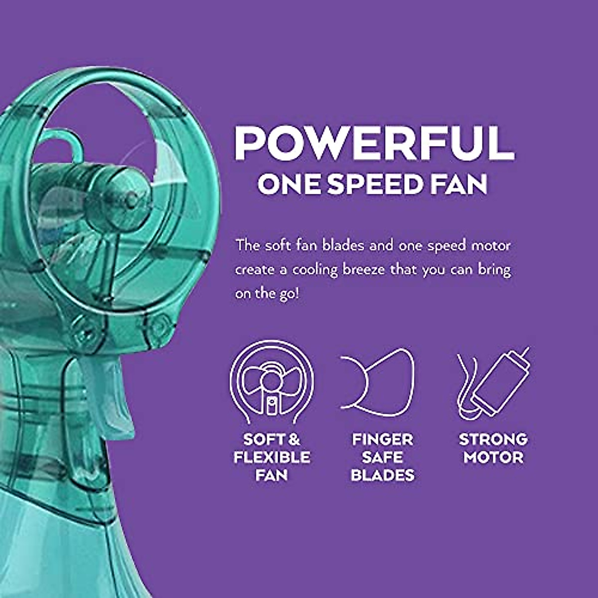 N/C Portable Misting Fan Battery-Operated Handheldwith Water Spray Misting Fan Suitable for Traveling Out, 4 Piece Set