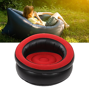 EVTSCAN Inflatable Plush Sofa - Minimalist and Versatile Couch Flocking Air Sofa Simple Inflatable Chair for Indoor and Outdoor Use(A)