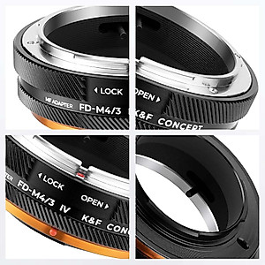 K&F Concept IV PRO FD-M4/3 MFT Lens Mount Adapter, Compatible with Canon FD/FL Series Lens to M4/3 M43 Micro Four Thirds Mount Camera with Matting Varnish Design