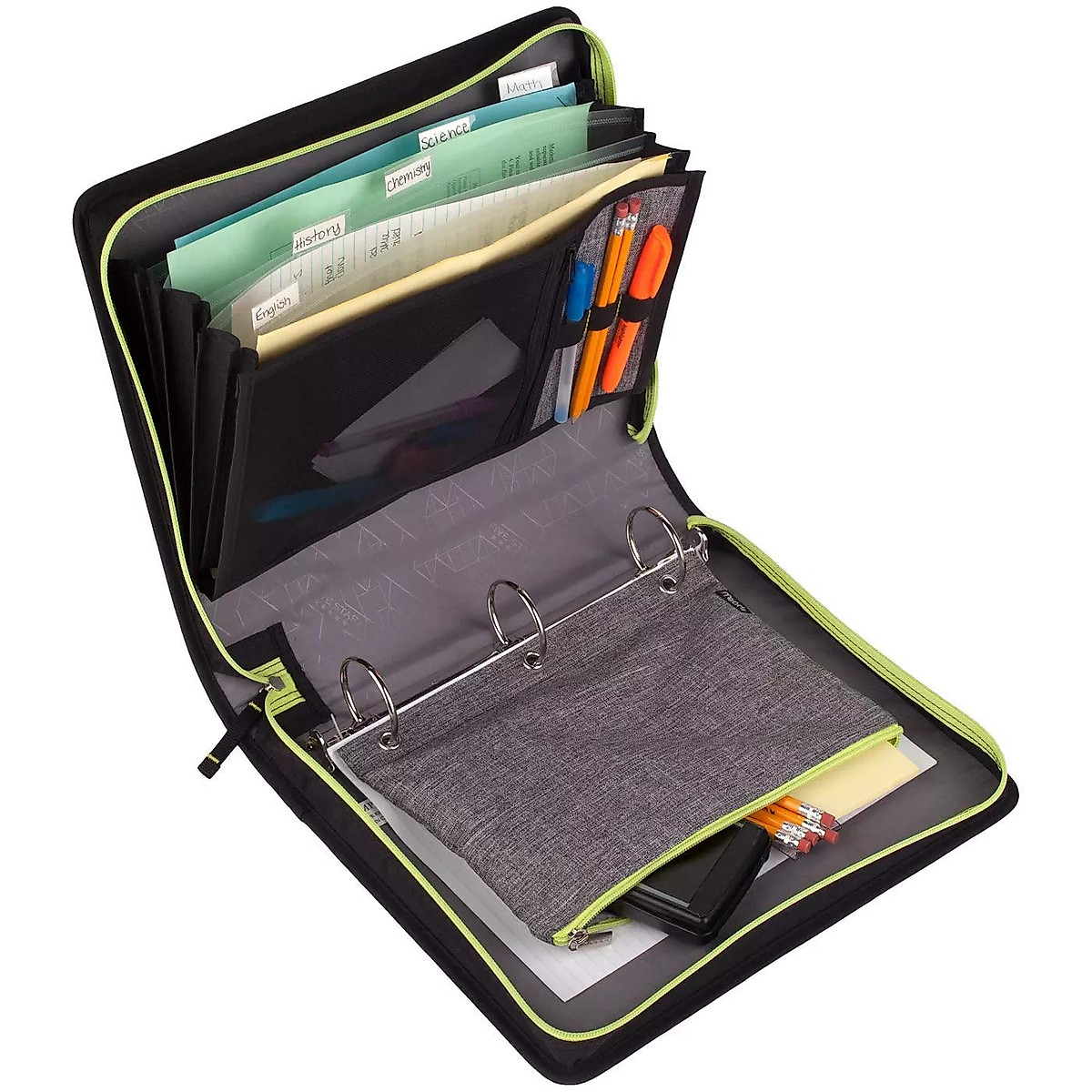 Five Star 2" Ring Zipper Binder 605 Sheet Capacity Orange