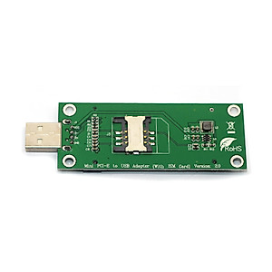 Mini PCIe WWAN Card to USB Adapter with SIM Slot, Mini PCI Express WWAN/LTE/4G Module Tester Converter, Support 30mm 50mm Wireless Wide Area Network Card