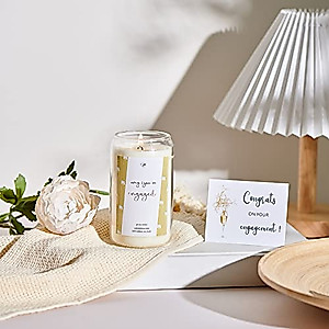 Engagement Gift for Couple 13.7oz 80Hr Burn Cool Gifts Idea Newly Engaged Wedding Bridal Shower Gifts for Bride to Be Unique Mr And Mrs Lavender Cade Scented Soy Wax Candle for Home Clear Jar