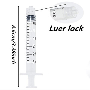 Dispensers Applicator Syringes Set, 5 Pack 3ml Dispensing Syringes With Dispensing Needles and Caps for DIY Quilling, Acrylic Painting, Oiler Bottle, Craft, Artwork Hobbies