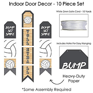 Big Dot of Happiness Bump, Set, Spike - Volleyball - Hanging Vertical Paper Door Banners - Baby Shower or Birthday Party Wall Decoration Kit - Indoor Door Decor
