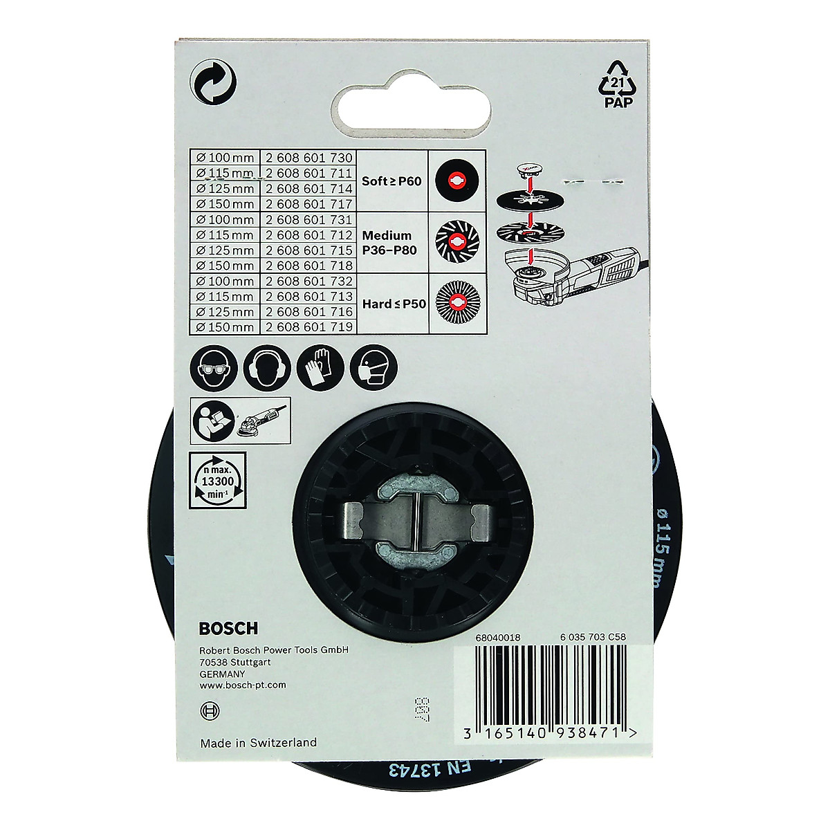 Bosch Professional Backing Pad, Soft (X-Lock, Diameter 115 mm)