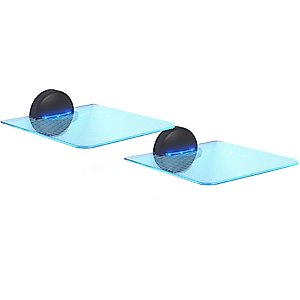 GALVANOX LED Illuminated Floating Wall Shelf, Wall Mounted Decor Display Shelves with Color Changing Lights (2)