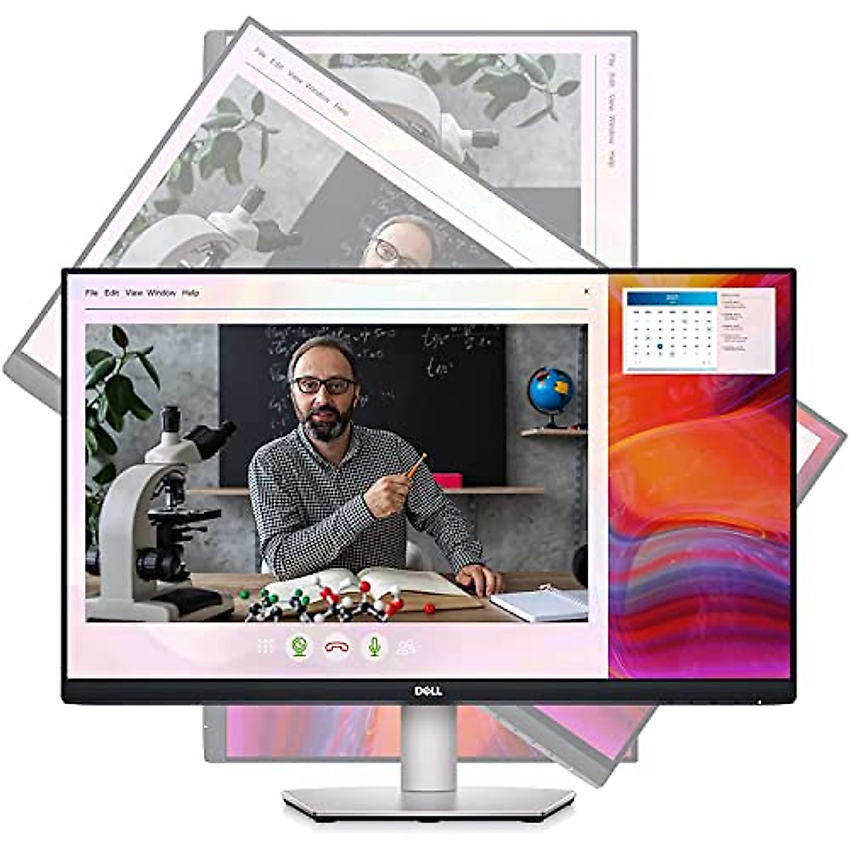 Dell S2422HZ 24-inch FHD 1920 x 1080 75Hz Video Conferencing Monitor, Pop-up Camera, Noise-Cancelling Dual Microphones, Dual 5W Speakers, USB-C connectivity, 16.7 Million Colors, Silver (Latest Model)