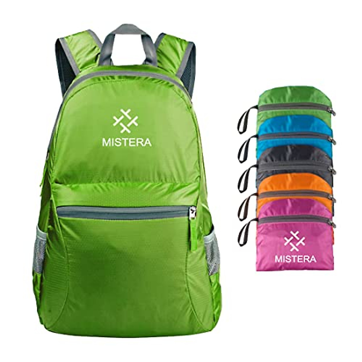 Mistera 20L Foldable Lightweight Small Backpack Hiking breathable Daypack, Compact , Outdoor Camping, Green, Small