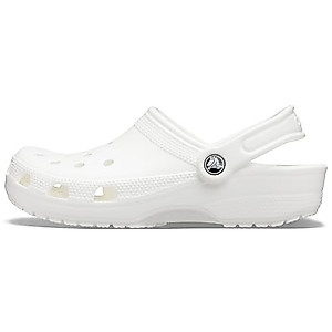 Crocs Unisex-Adult Classic Clogs (Best Sellers), White, 6 Men/8 Women