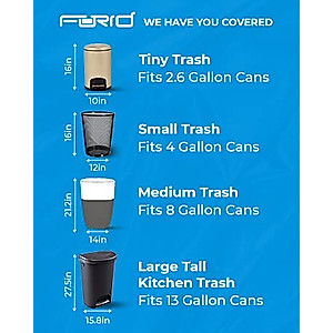Small Clear Trash Bags FORID 2.6 Gallon Garbage Bags Wastebasket Bin Liners 110 Count Plastic Trash Bags for Bathroom Bedroom Office Garbage Can 10 Liters - Durable & Thick Trash Bag