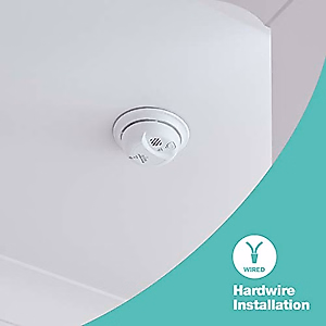 FIRST ALERT BRK SC9120FF Hardwired Smoke and Carbon Monoxide (CO) Detector with Battery Backup, 1 pack , White
