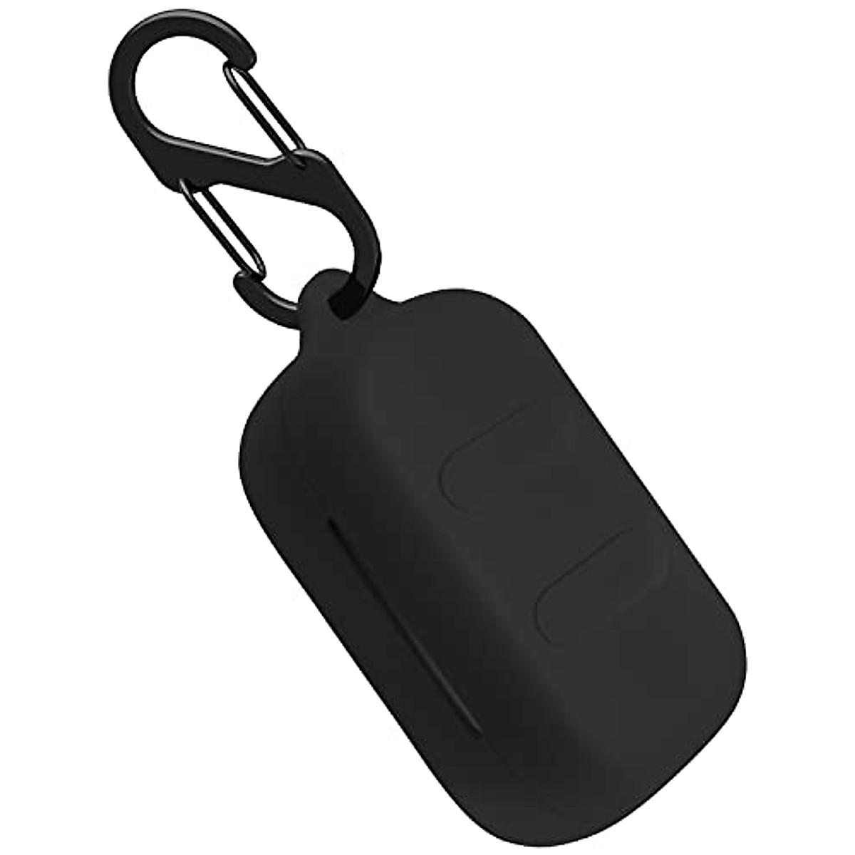 Geiomoo Silicone Case Compatible with Skullcandy Dime, Portable Scratch Shock Resistant Carrying Cover with Carabiner (Black)