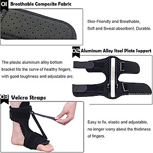 YEYSXSY Plantar Fasciitis Night Splint, Drop Foot Orthotic Brace for Effective Relief from Plantar Fasciitis, Achilles Tendonitis, Heel and Ankle Pain