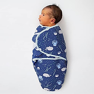 The Peanutshell Baby Swaddle Set for Boys or Girls - Unisex 3 Pack - Nautical Theme (Small/Medium - 0-3 Months)