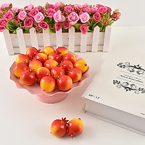 VIOCIWUO Mini Artificial Pomegranate Fake Fruit Simulation Home Kitchen Party Decorate Emulation Food Teaching Aid Festival Decorations 20PCS