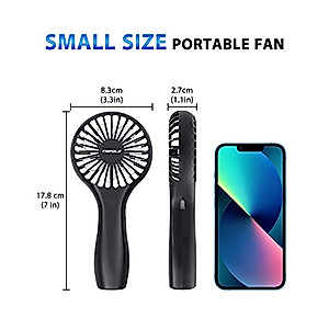 TriPole USB Powered Desk Fan and Lollipop Handheld Fan Bundle 3 Speeds Small Desk Fan 2 Speeds 5000mAh Battery Operated Portable Fan