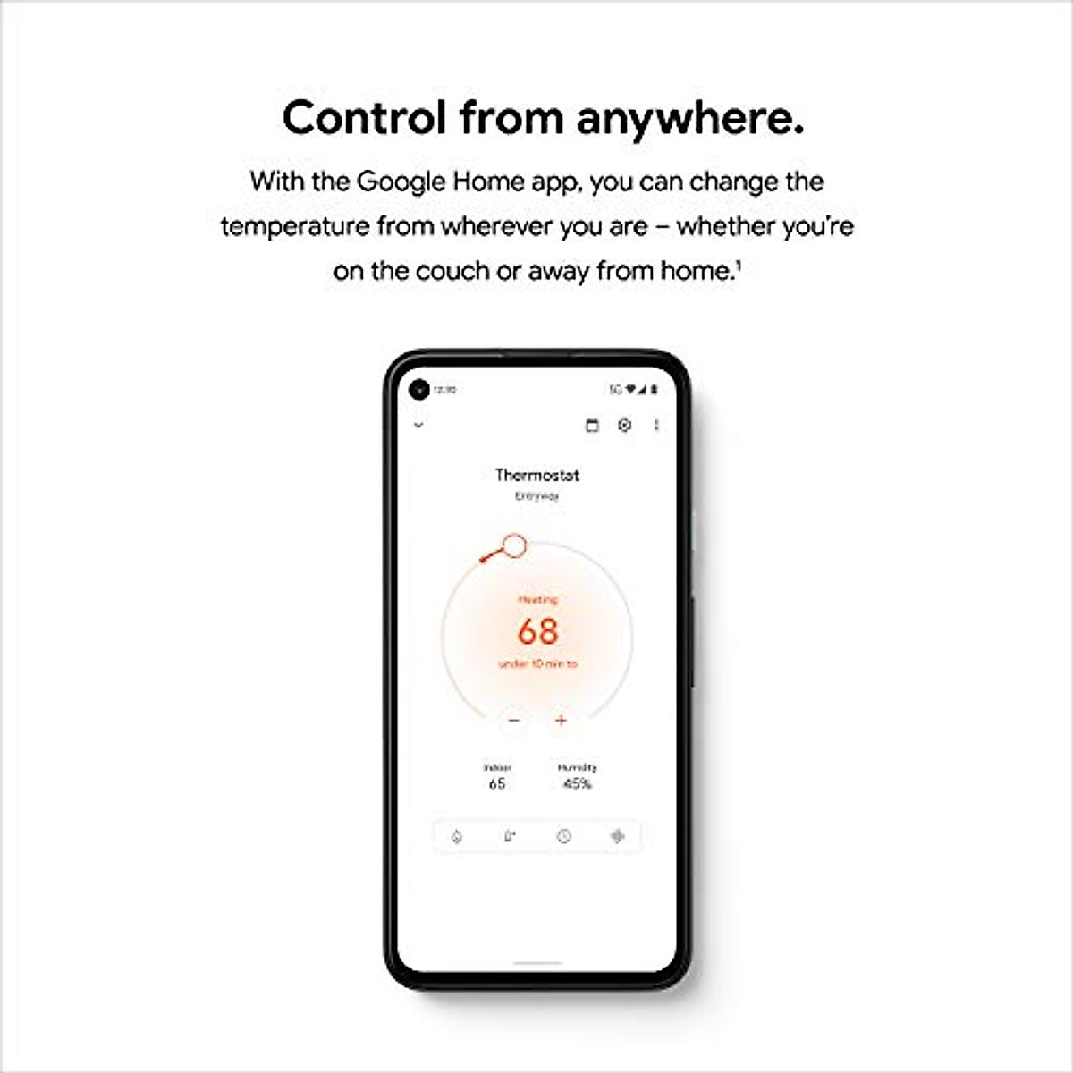 Google Nest Thermostat - Smart Thermostat for Home - Programmable Wifi Thermostat - Fog