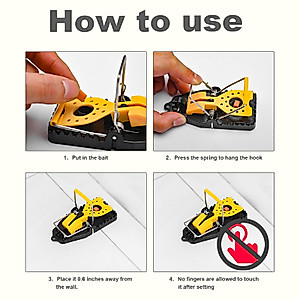 6 Pack Mouse Traps, Updated Model Mice Trap Indoor, Reusable for House Small Mouse Trap