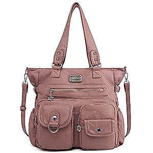 Angelkiss Purses Handbags for Women PU Tote Satchel Bags for Women Pockets Shoulder Bags…