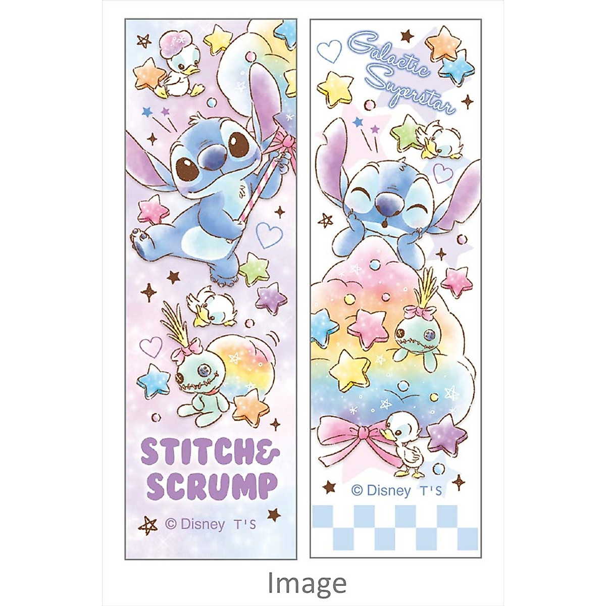 Tees Factory DN-5535442ST Bamboo Chopsticks, 2-Piece Set, Disney, Colorful, Dream Stitch, 0.3 x 3.0 x 9.4 inches (0.7 x 7.5 x 24 cm)