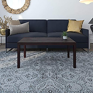 Ameriwood Home Parsons Coffee Table, Espresso, 19 in x 39 in x 18 in (D x W x H)