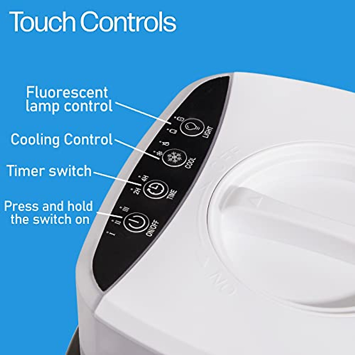 Rubtlamp Evaporative Air Cooler with 3 Speeds, 2-4H Timer Rechargeable Mini Air Conditioner,450ML Water & 7 Color Personal Air Conditioner Cooling Fan, Gray Air Cooler for Room Office Car Camping