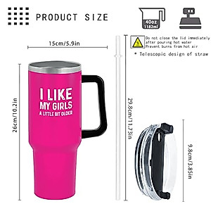 i like my girls a little bit older Tumbler 40 oz Tumblers with Lid and Straw Insulated Tumblers Stainless Steel Tumbler Funny Gifts for Men