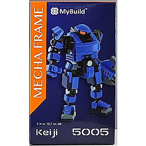 MyBuild Mecha Frame Keiji 5005 - Blue Robot Armor Mech Suit, Sci-Fi Building Bricks Mech Building Kit