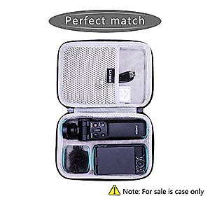 Hard Case for Sony ZV-1 / ZV-1F Vlog Camera by LTGEM. Fits Vlogger Accessory Kit Tripod and Microphone - Travel Protective Carrying Storage Bag