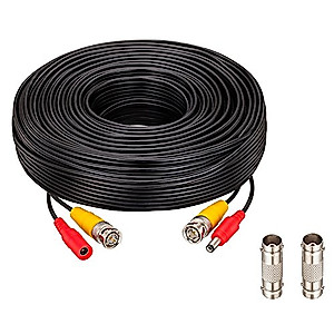 BNC Security Camera Cable 150 ft, ShineKee Pre-Made All-in-One Security Camera BNC Video Power Extension Wire Cord Compatible All HD CCTV DVR Surveillance System