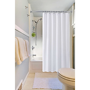 Splash Home Eire Shower Curtain Rod, 42 to 72 Inches Steel Adjustable Tension Curtain Rod - Non-Slip, No Drilling Shower Rods for Bathroom, Chrome