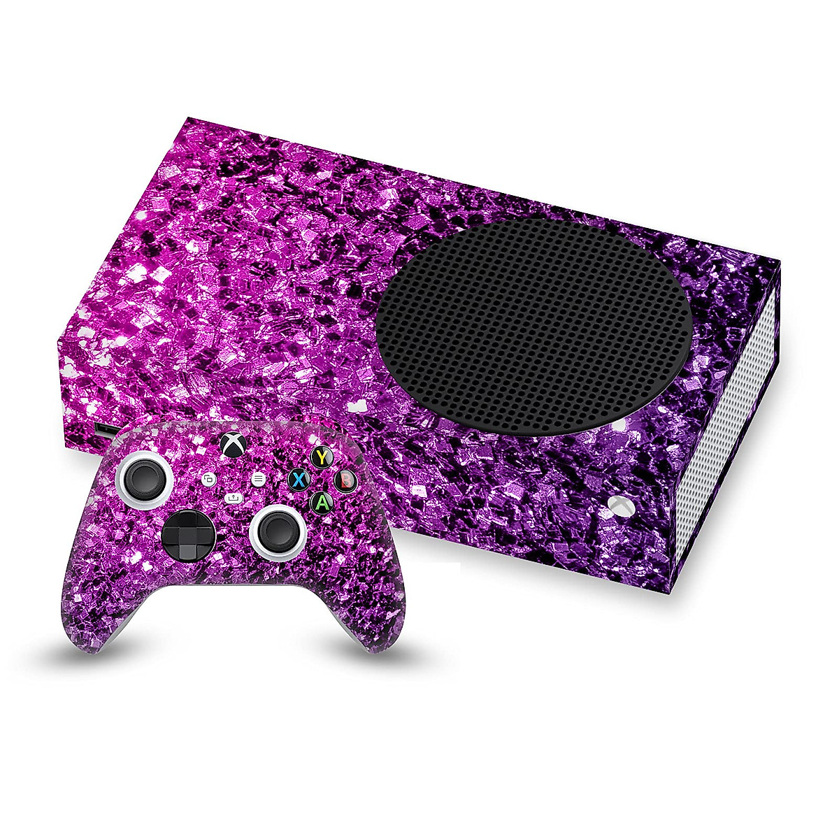 Head Case Designs Officially Licensed PLdesign Purple Pink Art Mix Vinyl Sticker Gaming Skin Decal Cover Compatible With Xbox Series S Console and Controller Bundle