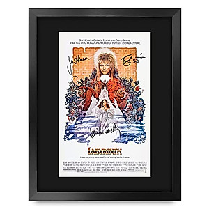 HWC Trading Framed 11" x 14" Print - Labyrinth David Bowie Gifts Mounted Printed Poster Signed Autograph Picture for Movie Memorabilia Fans