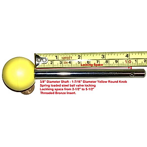 SB Distribution Ltd. Pin, Tensile - Universal Weight Stack Replacement SELECTOR Key - 3/8" Diameter | 3-1/4 | Designer Yellow Round Knob - Chrome Plated Steel Shaft | by SBD