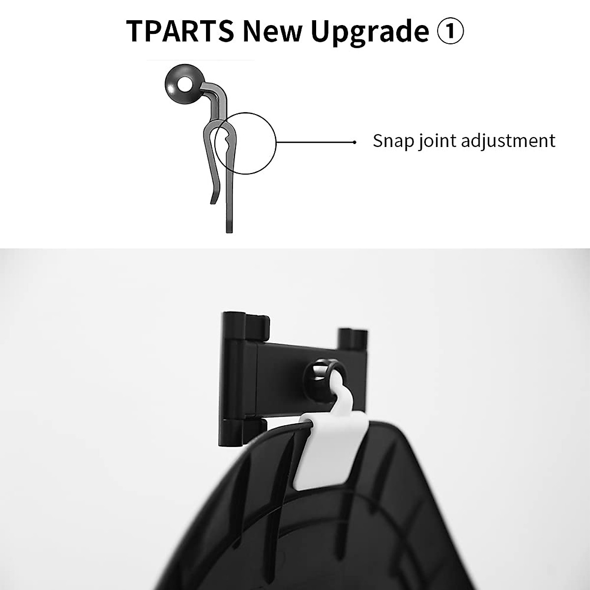 TPARTS Backseat Headrest Tablet Mount Holder for Model 3 Model Y Compatible iPad(Including 12.9" iPad Pro) and Smart Phones Over 4.7" Car Mount Travel Accessory(for M3/Y)