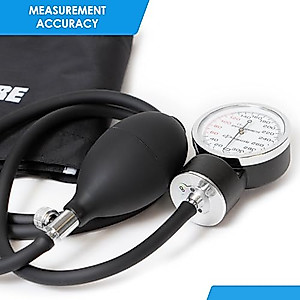 Primacare DS-9193 Classic Series Large Adult Size Professional Blood Pressure Kit with Aneroid Sphygmomanometer, Latex Free Inflation System BP Kit with Nylon Cuff