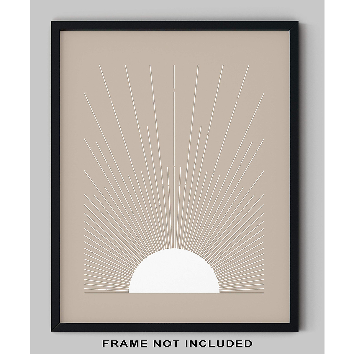 Abstract Geometric Sun & Rainbow Wall Art - Set of 2-11x14" UNFRAMED Prints - Modern, Minimal, Mid Century Modern Decor - Scandinavian, Bauhaus, Boho Wall Decor