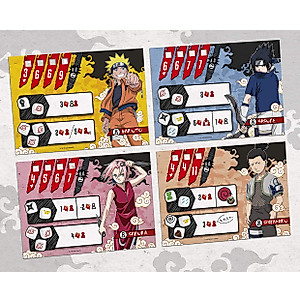 Japanime Games Naruto Ninja Arena Complete Set | from The Creator of 7 Wonders Duel | Epic Roll and Clash Ninja Action | 1-4 Players | Ages 10+ | 15-30 Min Play Time | Includes Bonus Characters