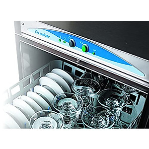 Eurodib DSP3 Lamber High Temperature Rack Undercounter Commercial Glass Washer, 30 Racks/Hr, Stainless Steel, 16" x 16" Rack Size, 208-240v, 15A, Silver