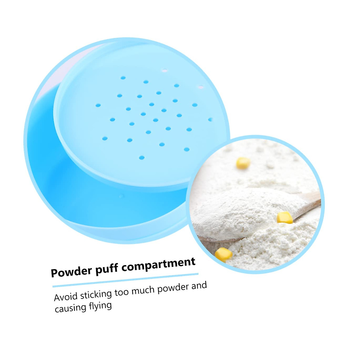 STAHAD 2pcs Box Body Powder Box Plastic Box Sponge Powder Puff Holder Child