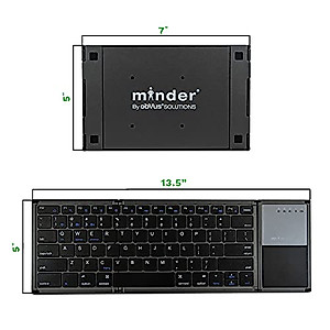 obVus Solutions - Work Well Office Set, Adjustable Laptop Stand with Keyboard, Portable Laptop Stand with Phone Holder and Keyboard with Touchpad, Ergonomic Laptop Accessories
