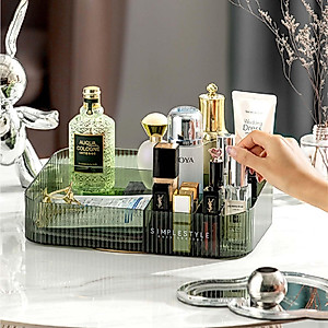 Makeup Organizer with Drawer, Large Capacity Countertop Organizer for Vanity, Bathroom and Bedroom Desk Cosmetics Display Case for Lotions, Brushes, Perfumes, Eyeshadow, Lipstick and Nail Polish