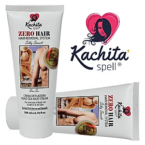 ZeroHair Painless for Women and Men Suitable for Body Skin and Private Parts Leg, Pubic, Bikini Hair Removal Premium Depilatory Cream Kachita Spell Easy Application Fast-Acting 200ml