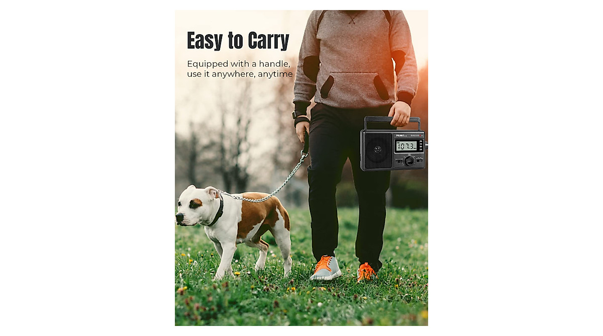 PRUNUS J09 Digital AM FM Portable Radio Shortwave, Bigger Screen for ...