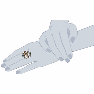 Sorrelli "After Glow" Stacked Crystal Ring