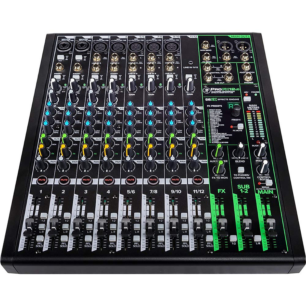 Mackie ProFX12v3 12 Channel Professional Effects Mixer with USB Bundle with Audio-Technica ATH-M20X Professional Monitor Headphones, Deco Gear Microfiber Cleaning Cloth and 1 Year Extended Warranty