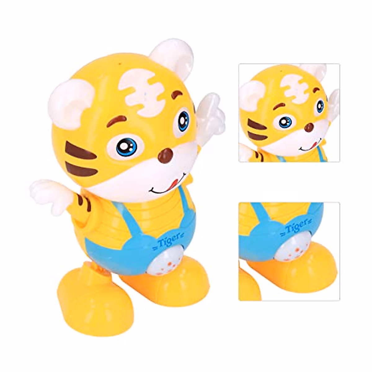 VGEBY Dancing Robot Toy, Dancing Robot Toy Cute Cartoon Tiger Electric Light Music Eco Friendly Safe Durable Kids Robot for Kids
